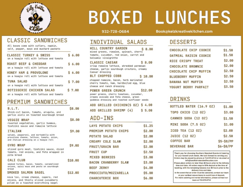 Menu – Kelz Kreative Kithcen